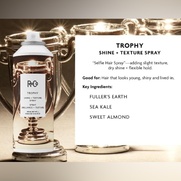 R+Co | Hair | Rco Trophy Selfie Hairspray Shine Brillance Texture Spray ...